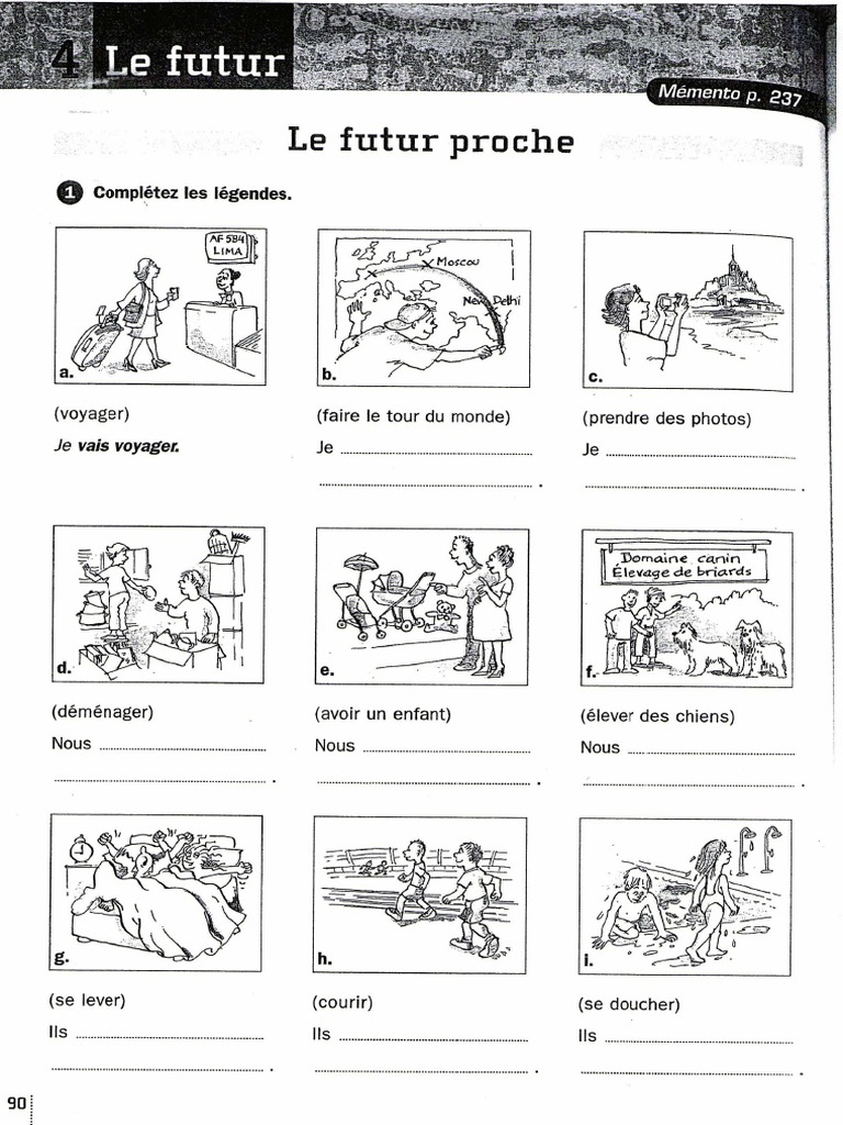 Exercices-Passé Récent Et Futur Proche | PDF