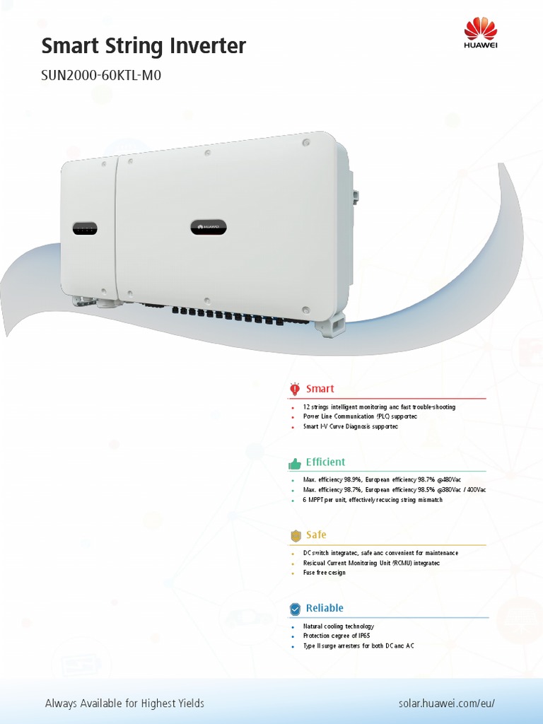Sun2000 60KTL M0 | PDF | Power Inverter | Electrical Equipment