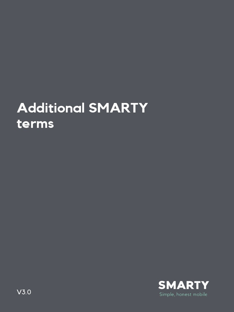 SMARTY Additional Terms | PDF | Multimedia Messaging Service | Text ...