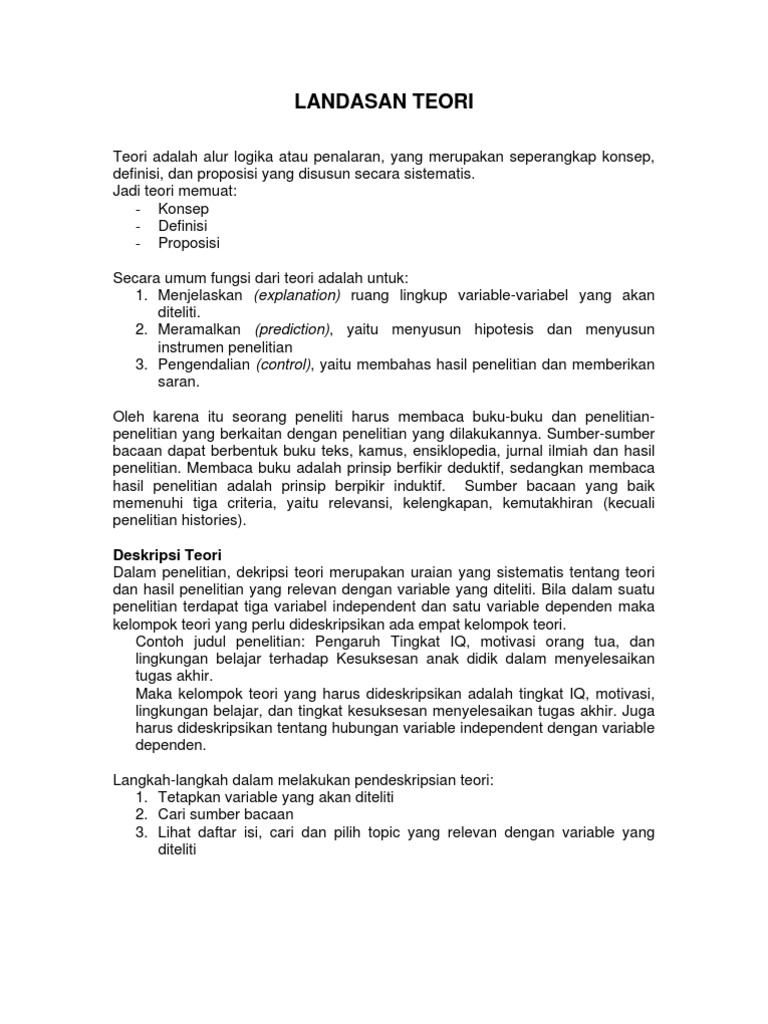 Landasan Teori | PDF