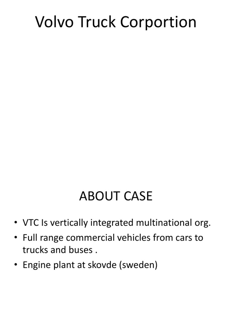 Volvo Truck Corportion | PDF | Foundry | Automation