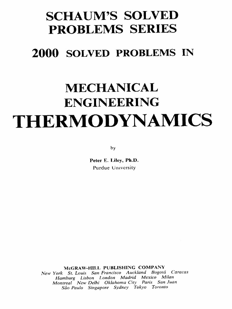 Thermodynamics: Schaum'S Solved Problems Series | PDF | Enthalpy | Heat