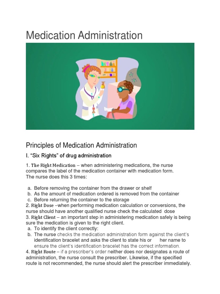 Medication Administration Guidelines | PDF | Intravenous Therapy ...