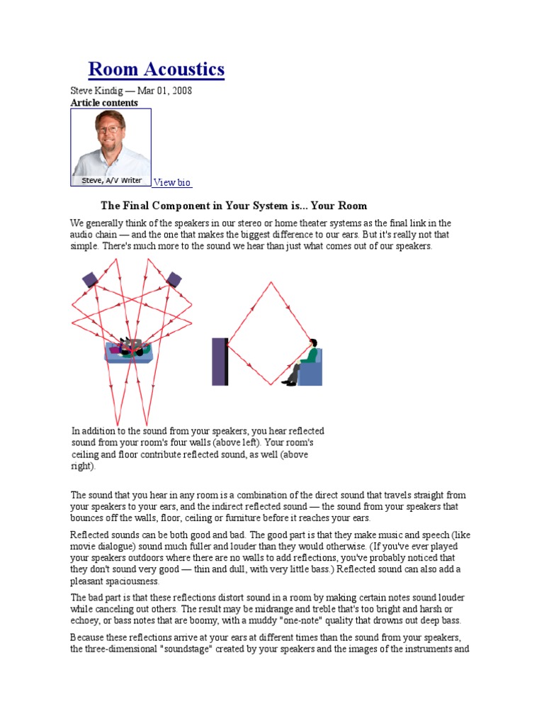 Room Acoustics - Steve Kindig | PDF | Loudspeaker | Resonance