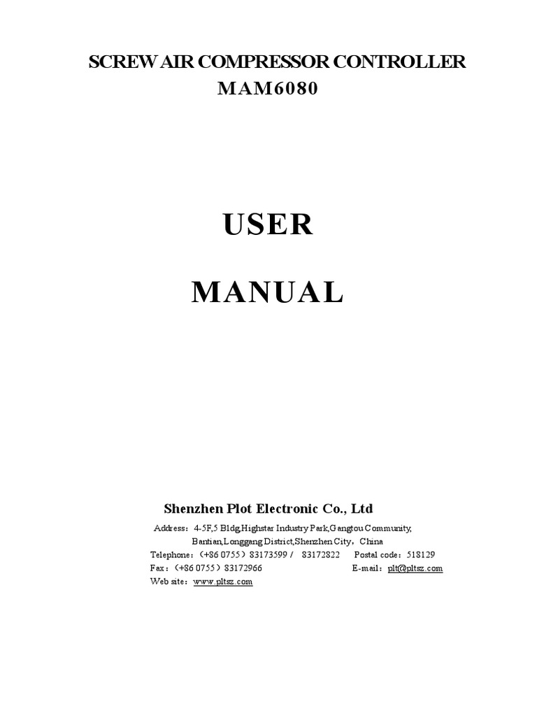 Compresor de Tornillo Mam 6080 | PDF | Power Inverter | Icon (Computing)