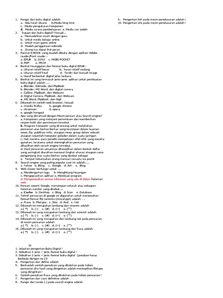 Pts Genap Simdig Kls X | PDF