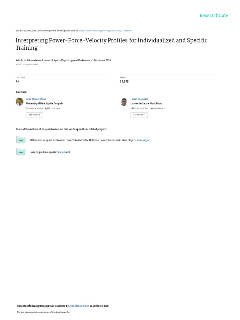 14 - Interpreting Power-Force-Velocity Profiles For Individualized and ...