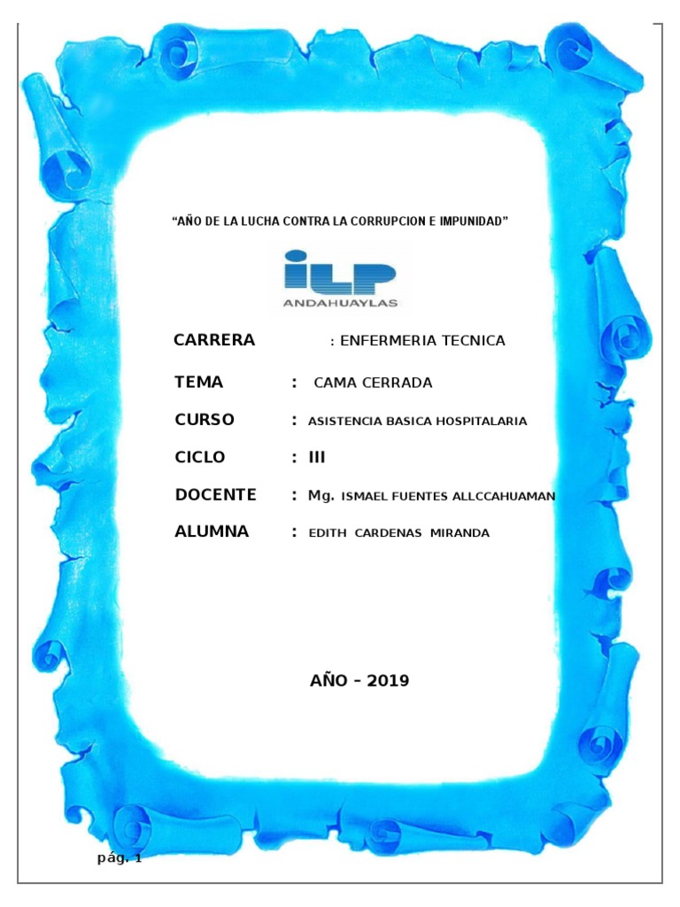 Cama Cerrada | PDF | Infección | Microorganismo