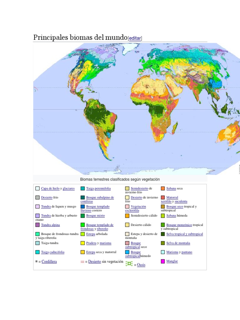Principales Biomas Del Mundo | PDF
