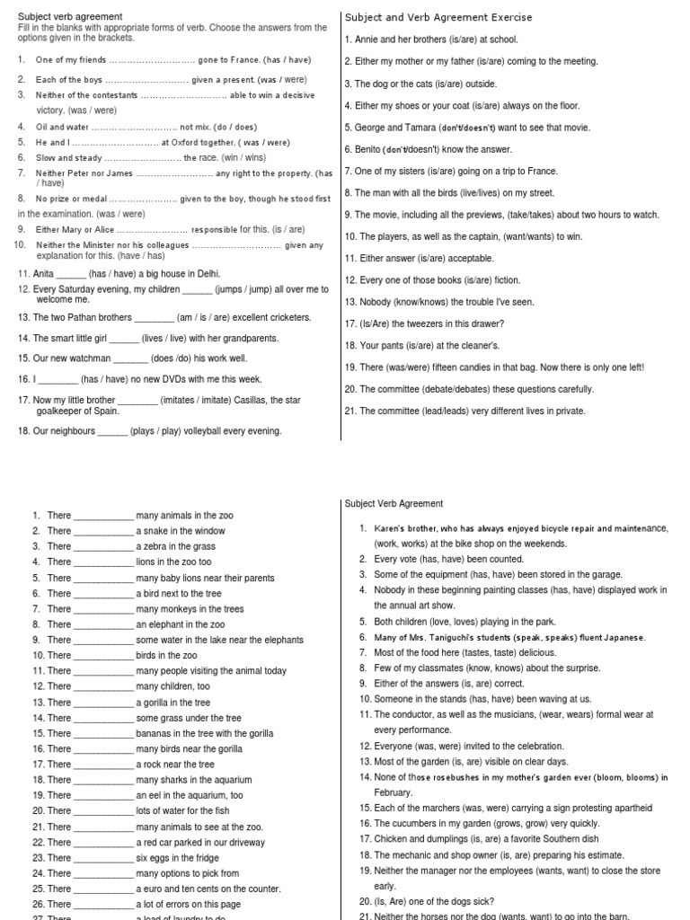 SVA Exercises | Download Free PDF | Zoo