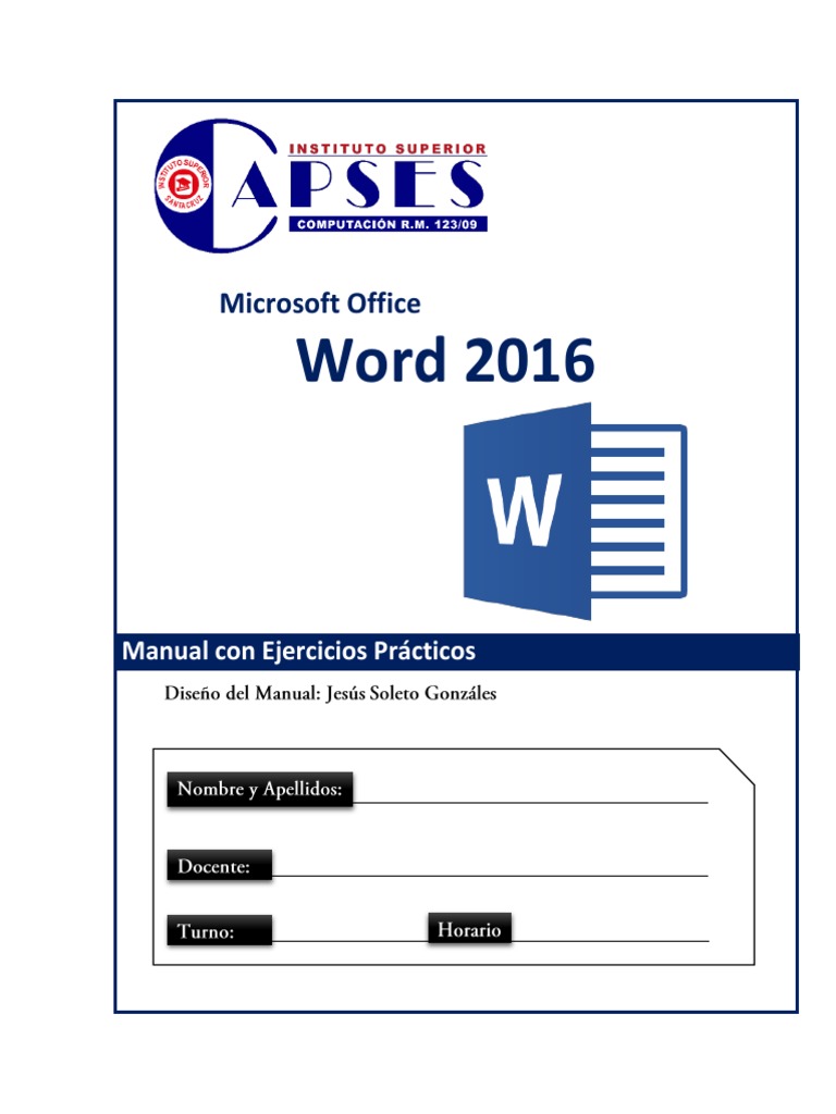 Manual de Word 2016.pdf | Microsoft Word | Point and Click