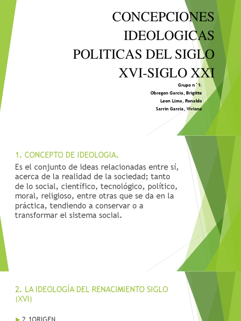 CONCEPCIONES IDEOLOGICAS POLITICAS DEL SIGLO XVI-SIGLO XXI.pptx | Era ...