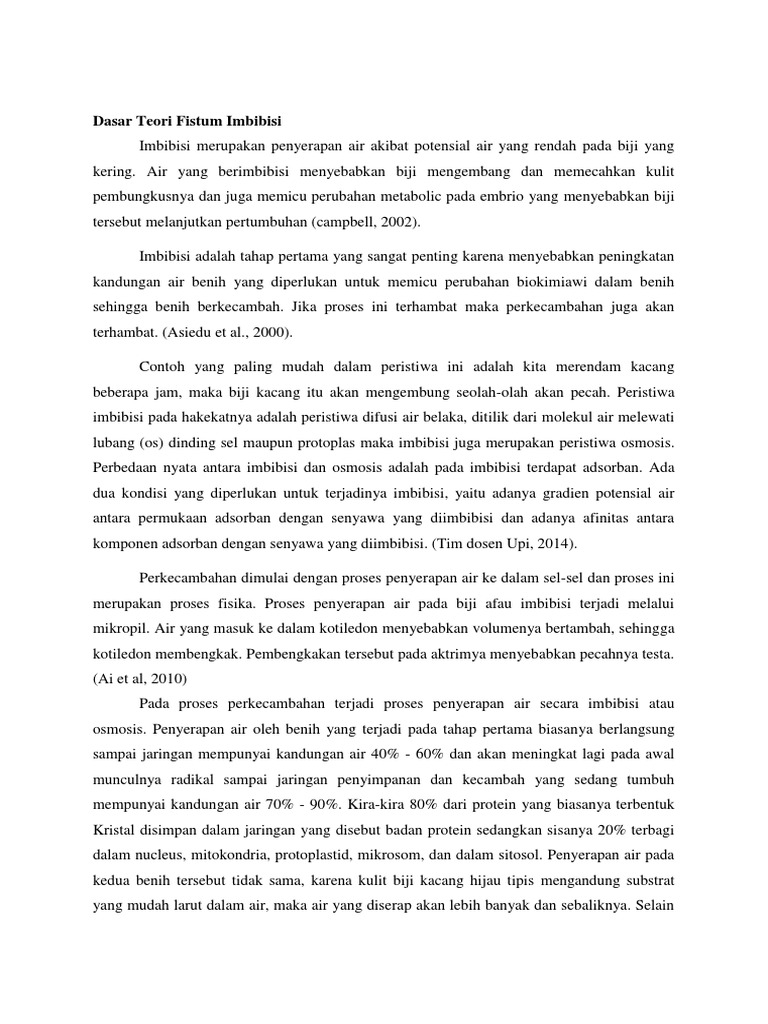 Dasar Teori Imbibisi | PDF