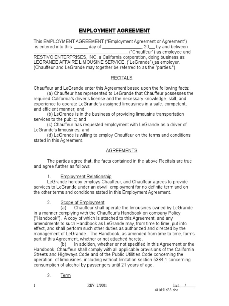 Agreement Template | PDF | Payroll | Wage