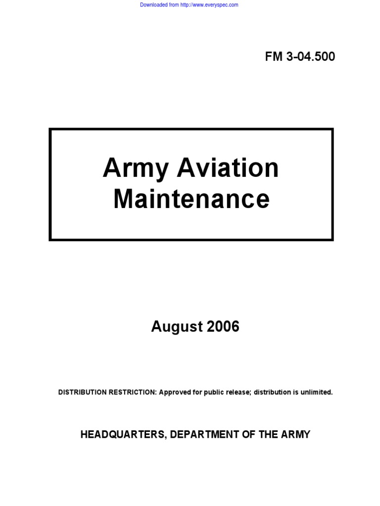 FM - 3-04-500 Army Aviation Maintenance PDF | PDF | United States Army ...