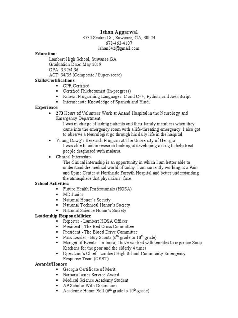Ishan Aggarwal Official Resume | PDF