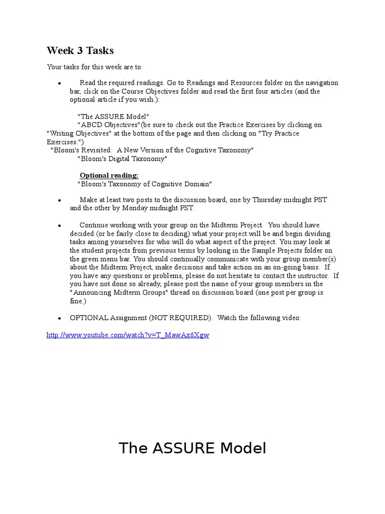 Writing Objectives and Cognitive Domain | PDF | Instructional Design ...