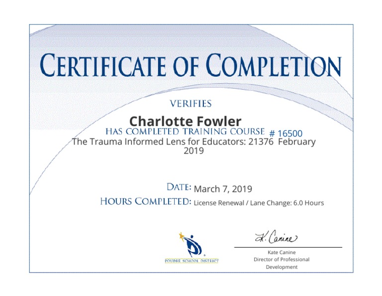 Trauma Certificate | PDF