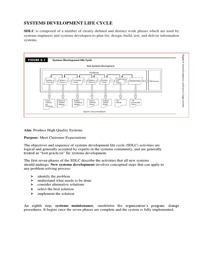 Systems Development Life Cycle | PDF | Systems Science | Computing