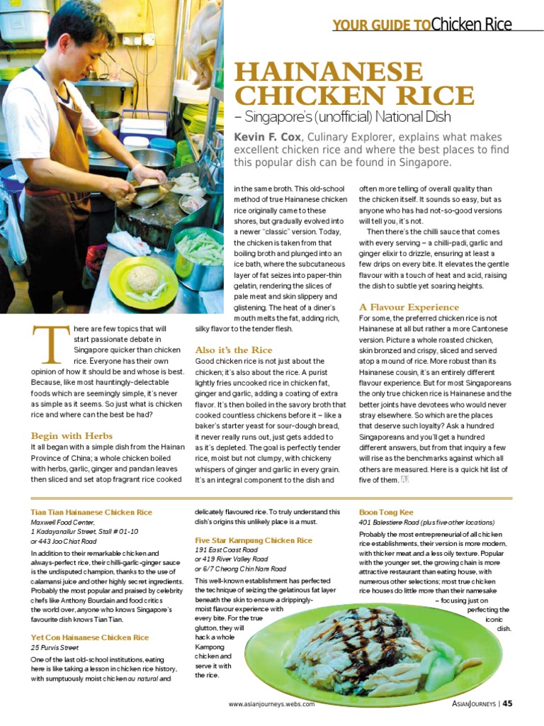 FINAL Chicken Rice 1 PDF | PDF | Food Ingredients | Eating Behaviors Of ...