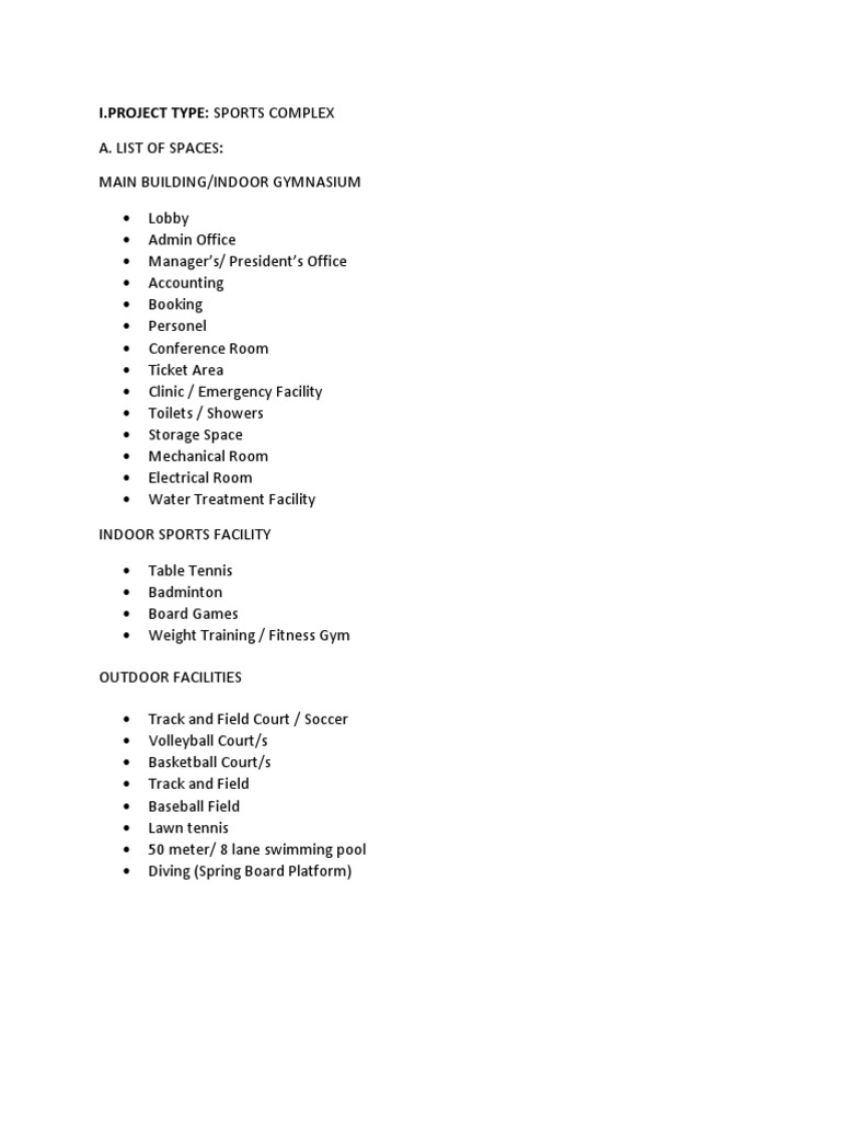 Sports Complex | PDF | Goal | Ventilation (Architecture)