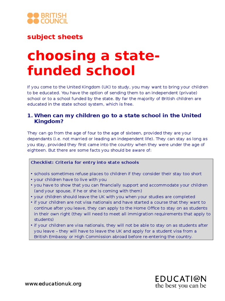 UK State-Funded School Guide | PDF | State School | Schools