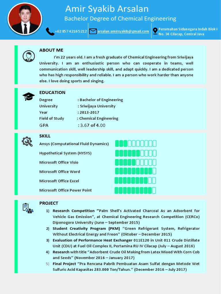 CV Amir Syakib Arsalan | PDF | Chemistry | Nature