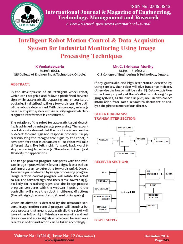 Intelligent Robot Motion Control & Data Acquisition System For ...