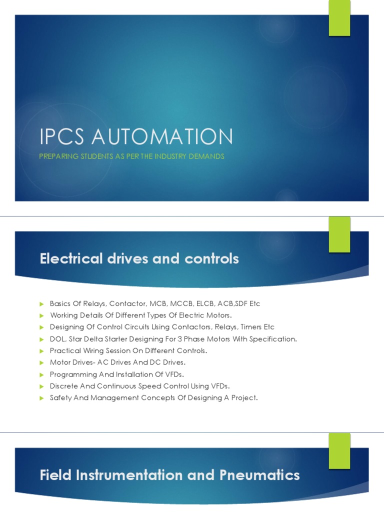 Ipcs Automation: Preparing Students As Per The Industry Demands | PDF ...
