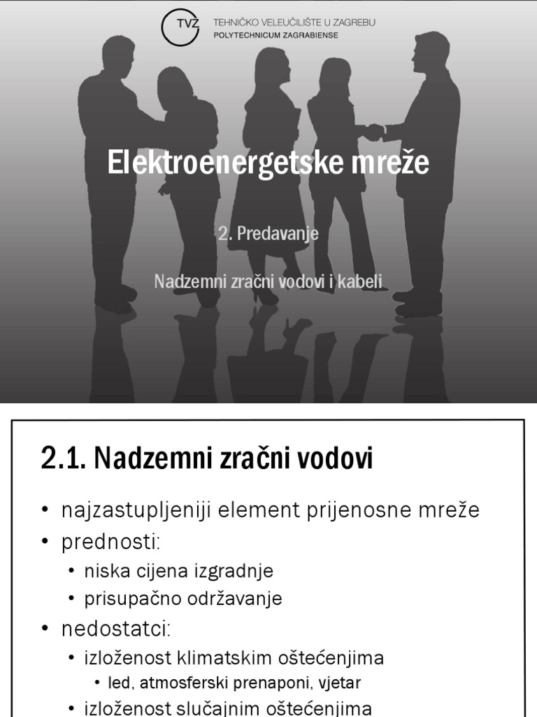 2 Nadzemni Zračni Vodovi I Kabeli | PDF