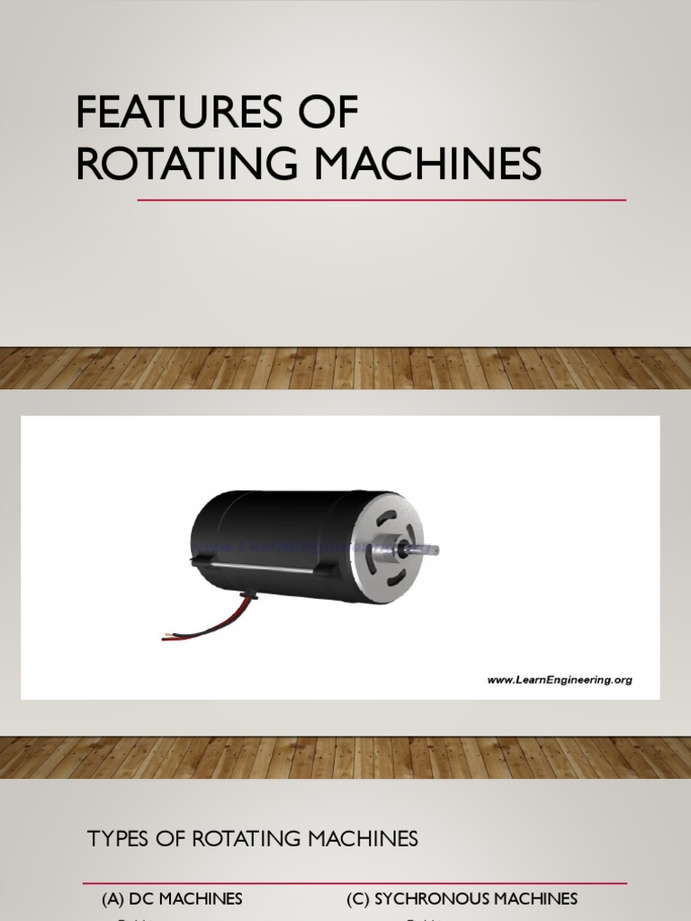 01 Features of Rotating Machine | PDF | Electric Motor | Power (Physics)