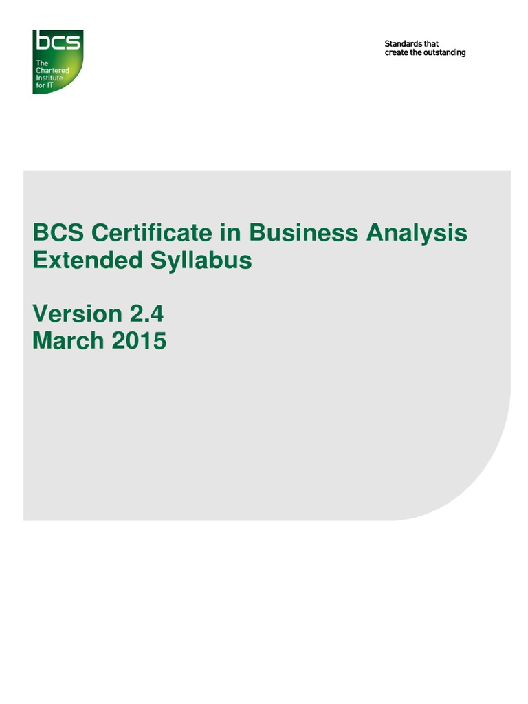 Ba Bae Syllabus PDF | PDF | Business Analysis | Conceptual Model