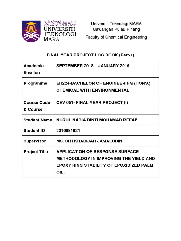Final Year Project Log Book | PDF | Technology & Engineering