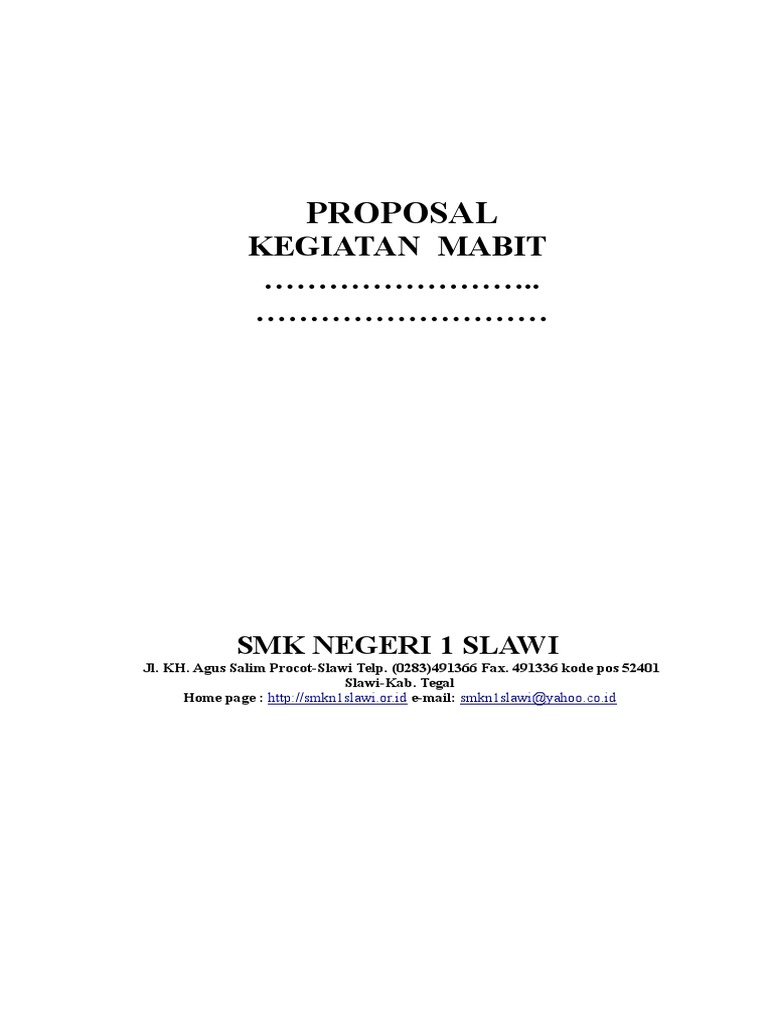 Contoh Proposal Mabit | PDF