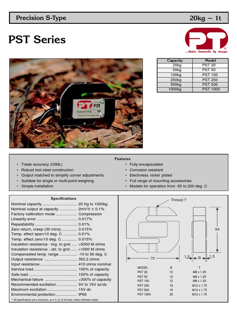 PST Series: Precision S-Type 20kg 1t | Download Free PDF ...