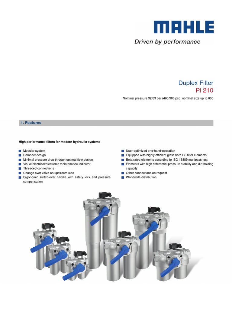 Pi 210 Mahle PDF | PDF | Switch | Filtration