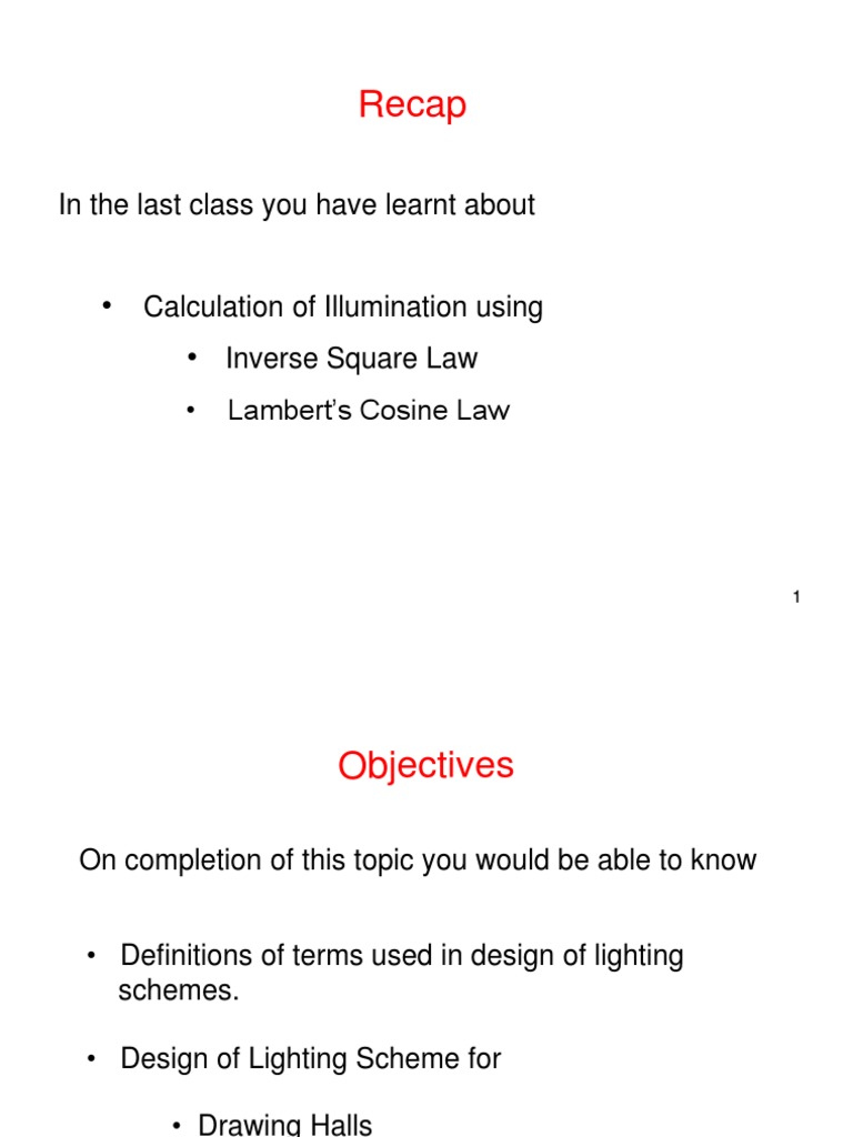 Lighting Scheme Design Fundamentals | PDF | Lighting | Incandescent ...