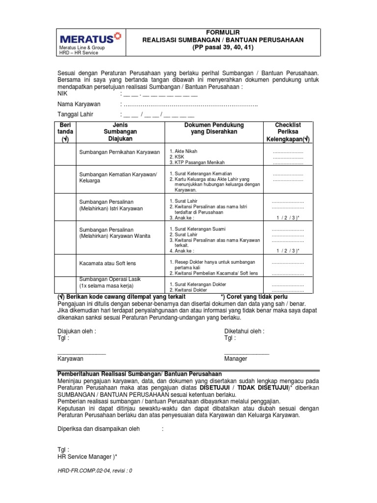 FORM REALISASI | PDF