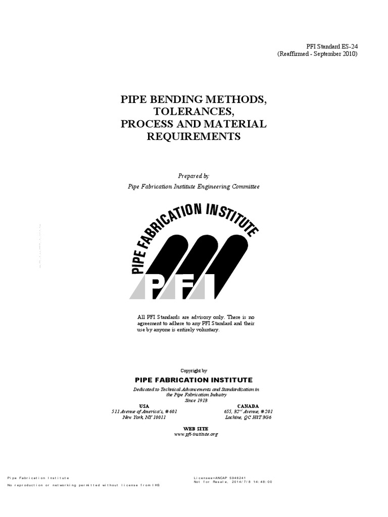 Pfi Es-24 | PDF | Pipe (Fluid Conveyance) | Steel