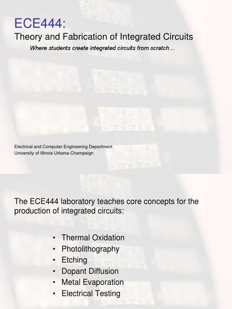 Theory and Fabrication of Integrated Circuits | PDF | P–N Junction ...
