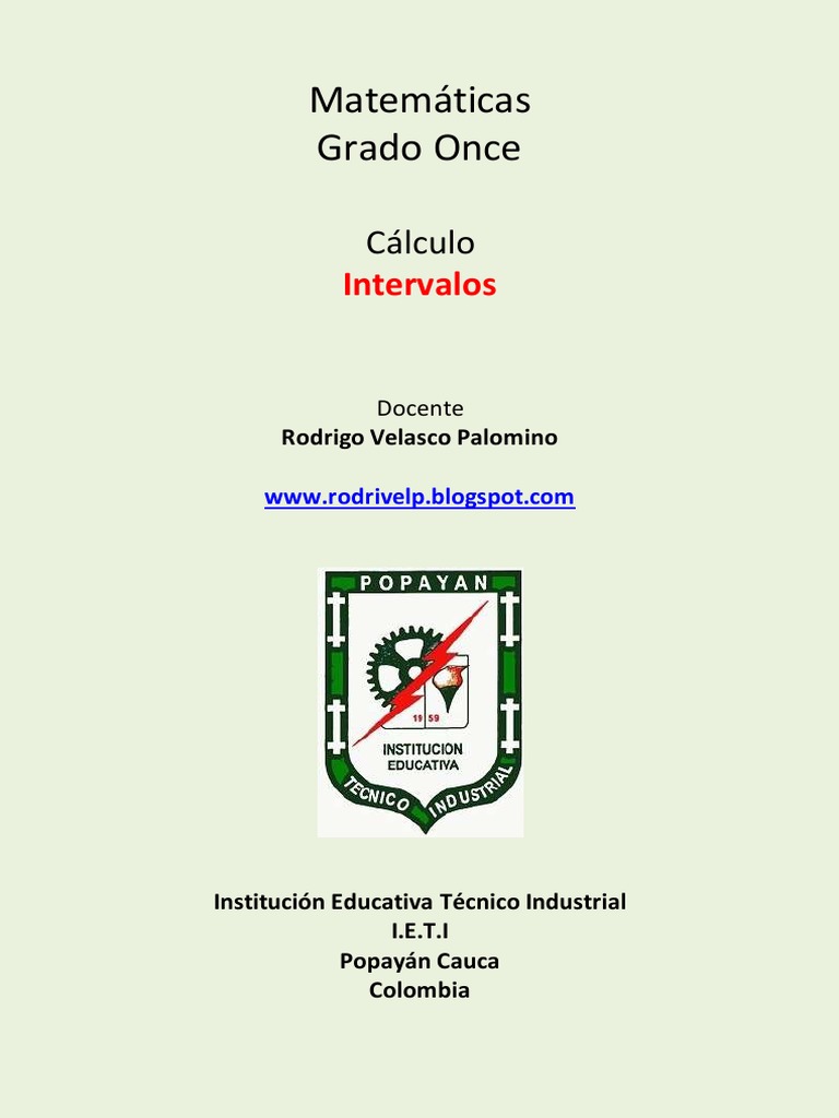 Teoría de Intervalos | PDF | Intervalo (Matemáticas) | Enseñanza de matemática