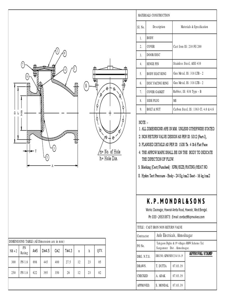 300 NRV Model | PDF | Valve | Metals