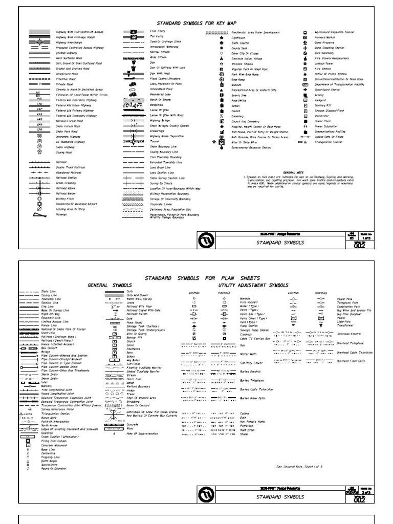 Standard Symbols For Key Map: 2006 FDOT Design Standards | PDF ...