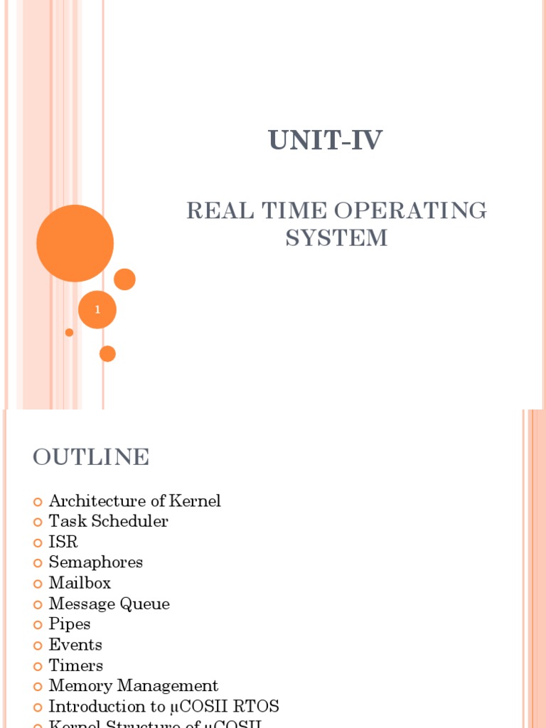 Unit-Iv: Real Time Operating System | PDF | Scheduling (Computing) | Operating System