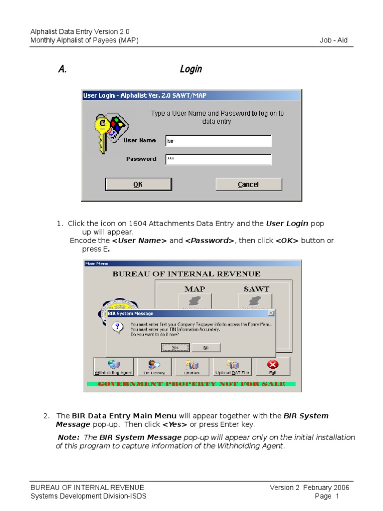 WT - Alphalist MAP SAWT de Jobaid Ver2 | PDF | Menu (Computing) | Button (Computing)