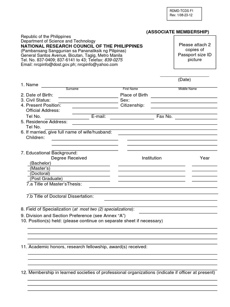 RDMD TCDS F1 - Rev1 - 8 23 12 - AssMem PDF | PDF | Social Science | Science