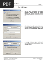 BIR eAccReg System Walkthrough For TP Users - RZM | PDF | Web ...
