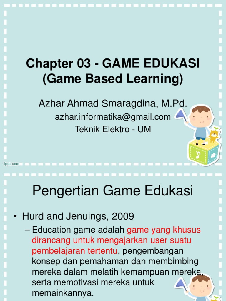 Chapter 03 - GAME EDUKASI (Game Based Learning) : Azhar Ahmad ...