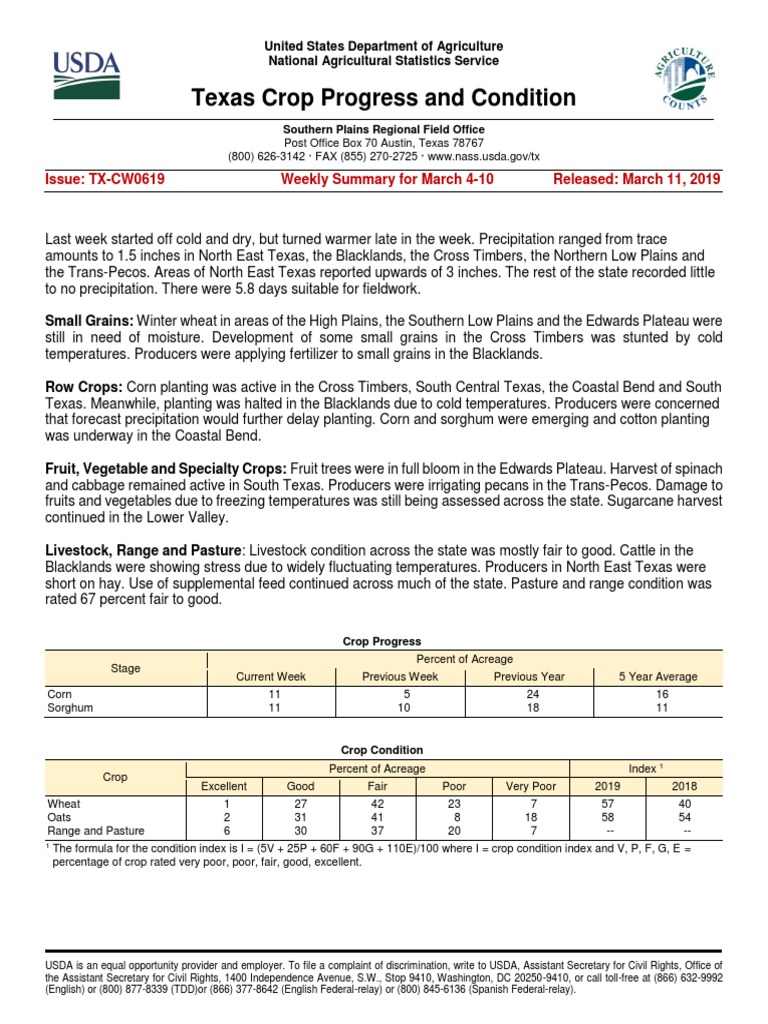 TX CW 03 10 2019 | PDF | Wheat | Vegetables