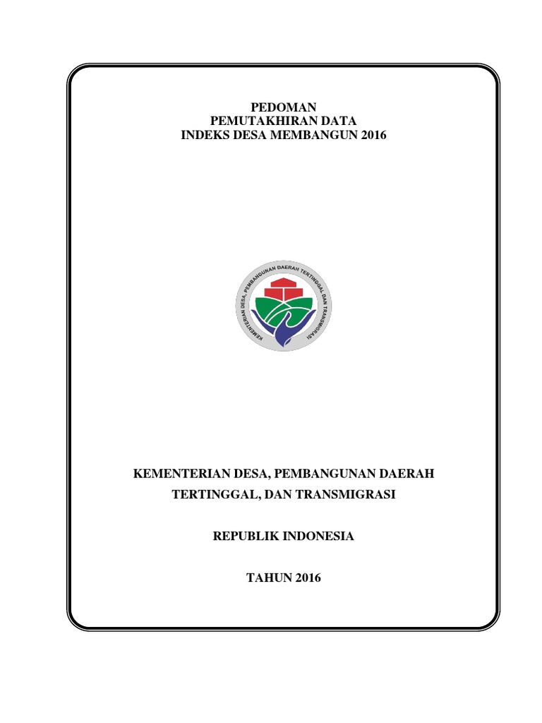 Pedoman Pemutakhiran Data IDM - Final PDF | PDF